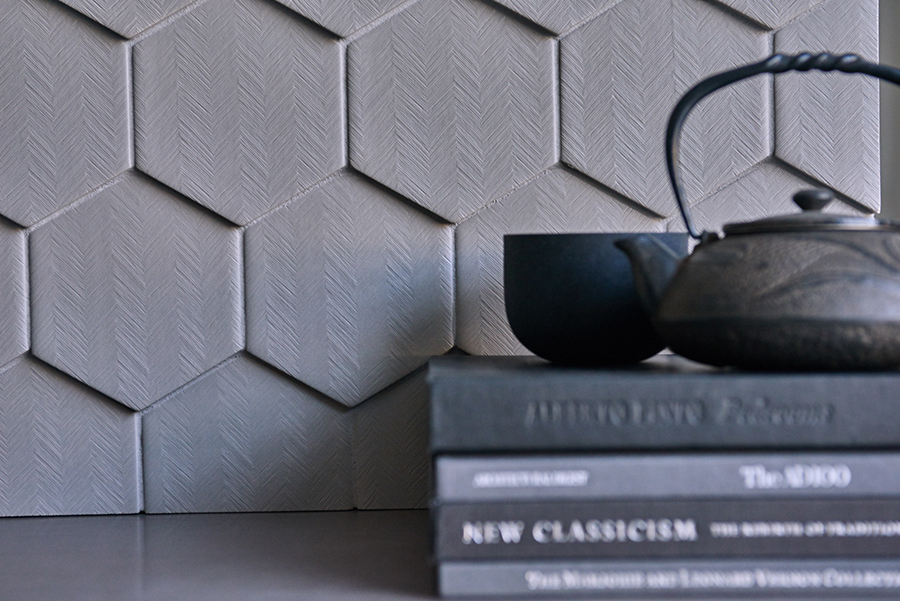 Porcelain mimics fabric surface texture - Coverings